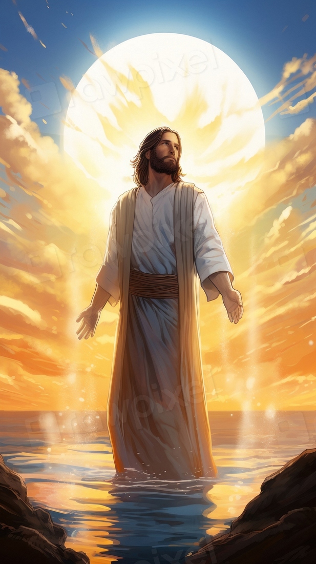Jesus sunlight outdoors adult. | Premium Photo Illustration - rawpixel