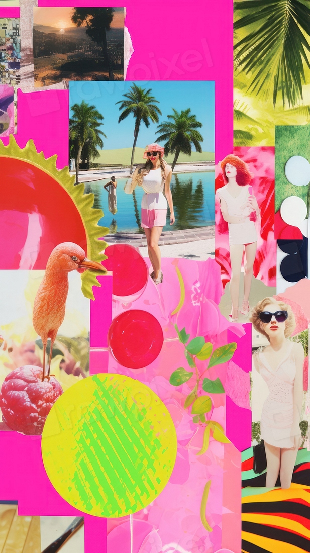 Summer theme collage art swimwear. | Free Photo Illustration - rawpixel