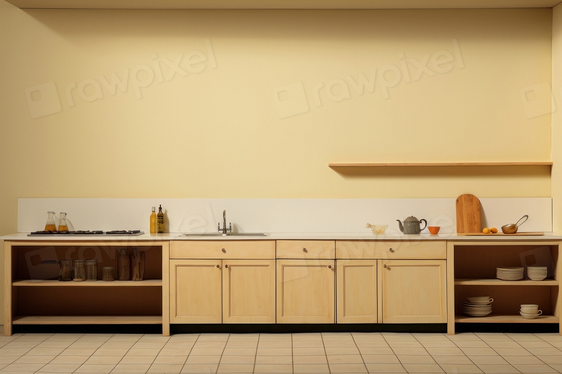 Kitchen empty furniture sideboard cabinet | Free Photo - rawpixel