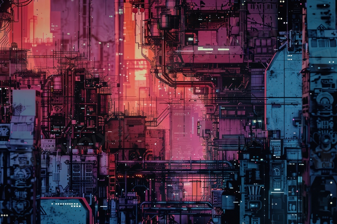 Cyberpunk city background architecture backgrounds | Premium Photo ...