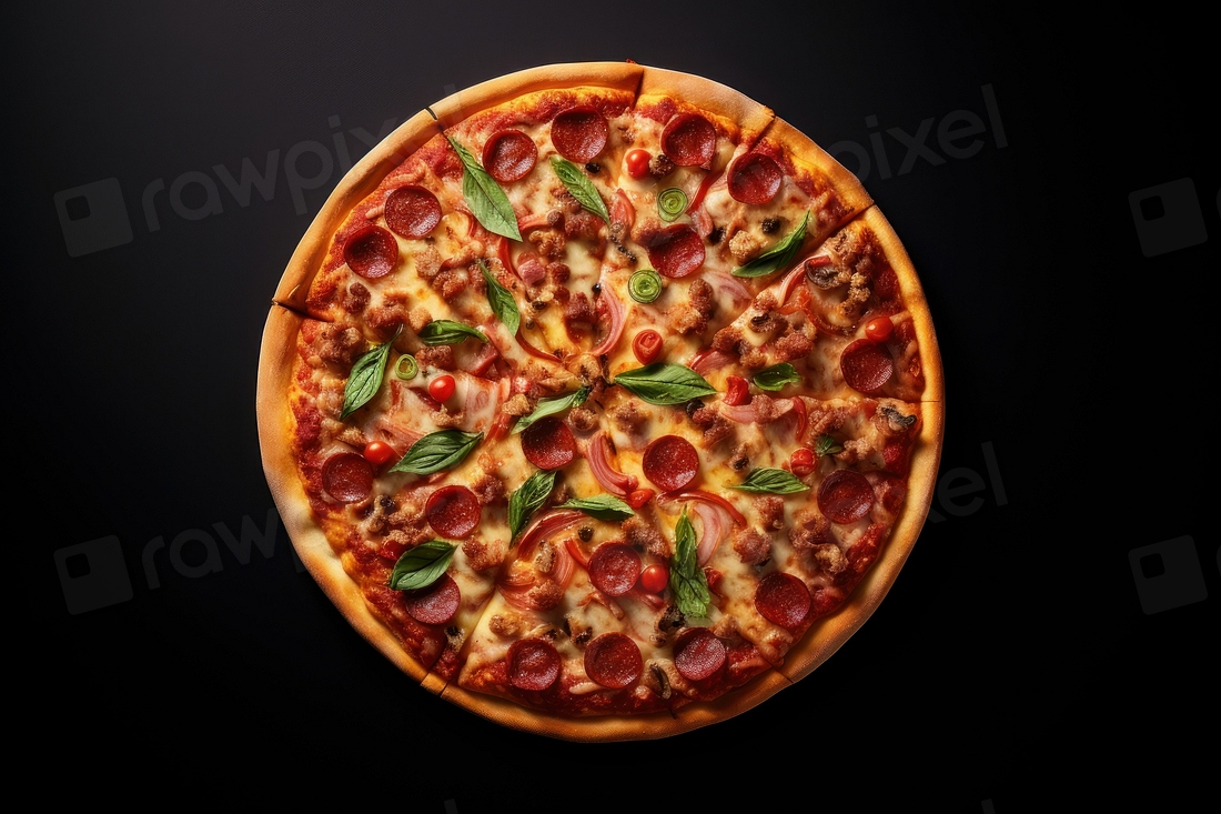 Aerial top view pizza food | Premium Photo - rawpixel