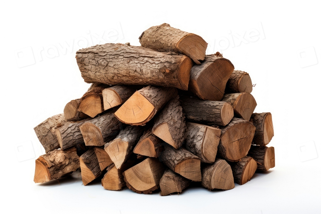 Stack firewood lumber white background | Free Photo - rawpixel