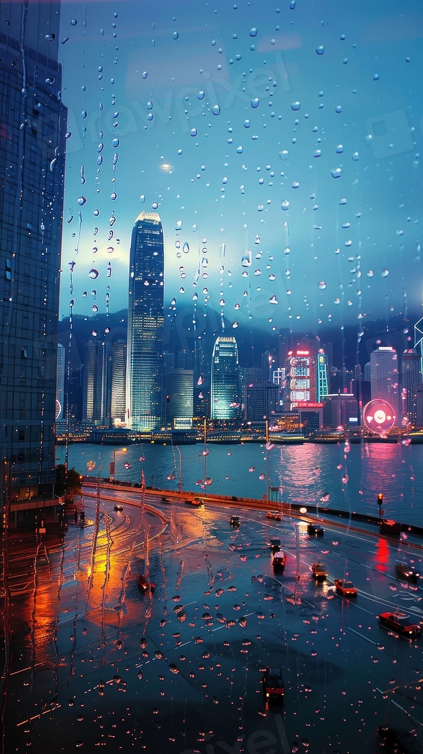 Rain scene landmark architecture cityscape | Free Photo - rawpixel