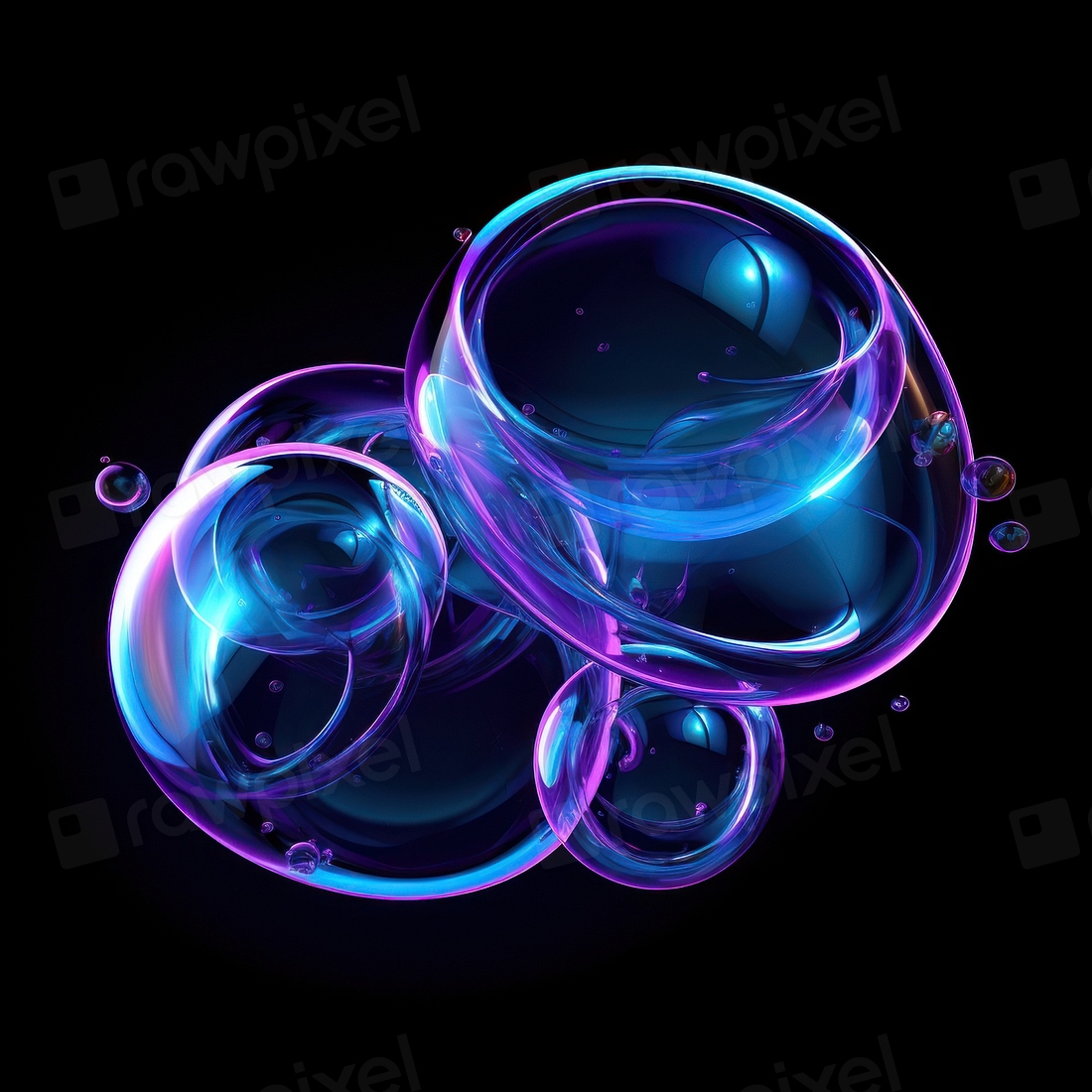Neon bubble light pattern purple. | Free Photo Illustration - rawpixel