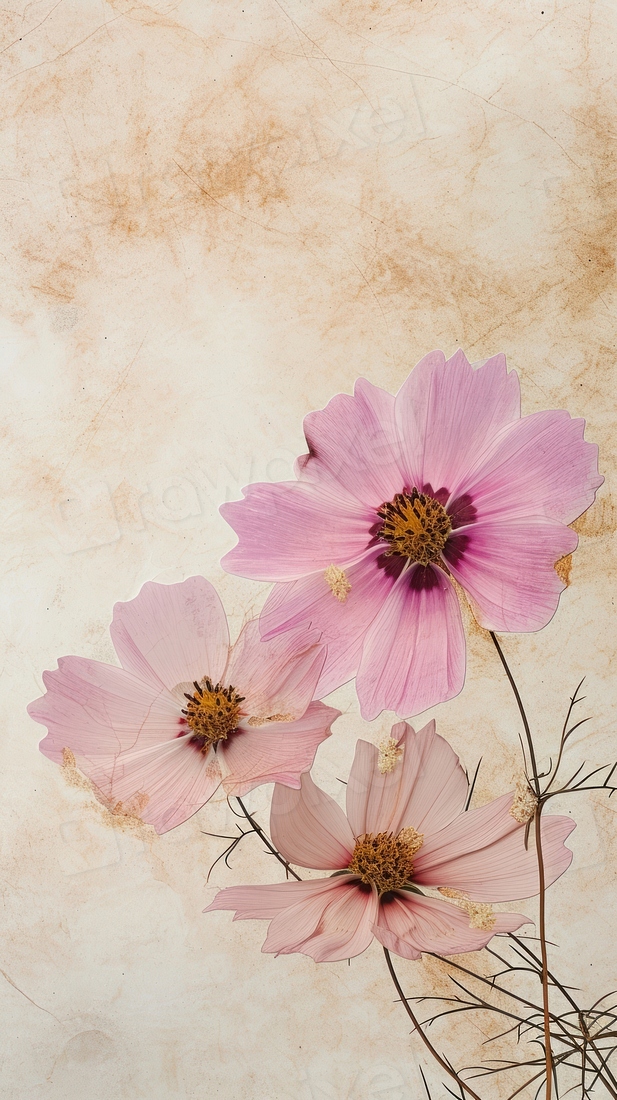 Cosmos flower wallpaper blossom petal | Premium Photo - rawpixel