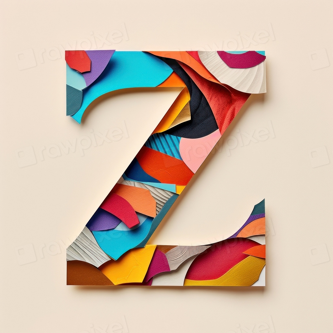 Alphabet Z art shape paper. | Premium Photo Illustration - rawpixel