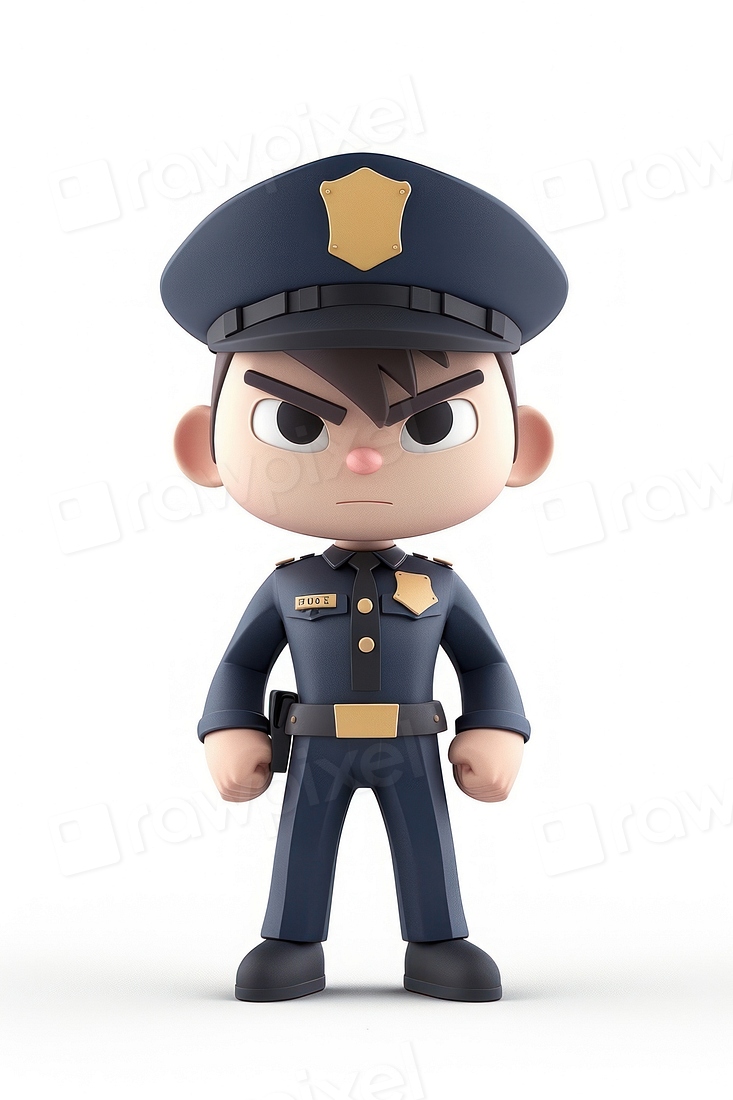 Police portrait figurine serious human. | Free Photo Illustration ...