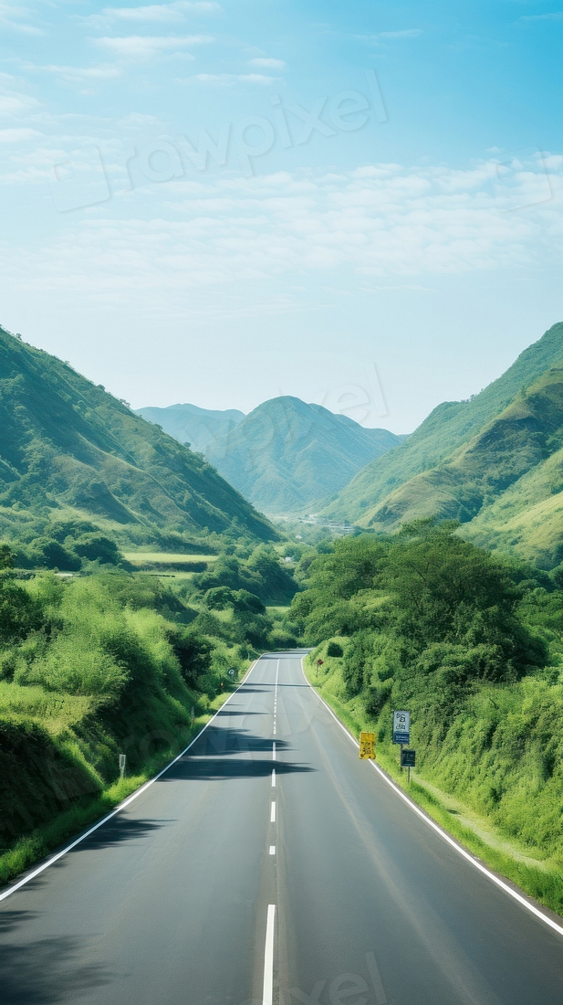 Summer wallpaper road outdoors mountain. | Free Photo - rawpixel