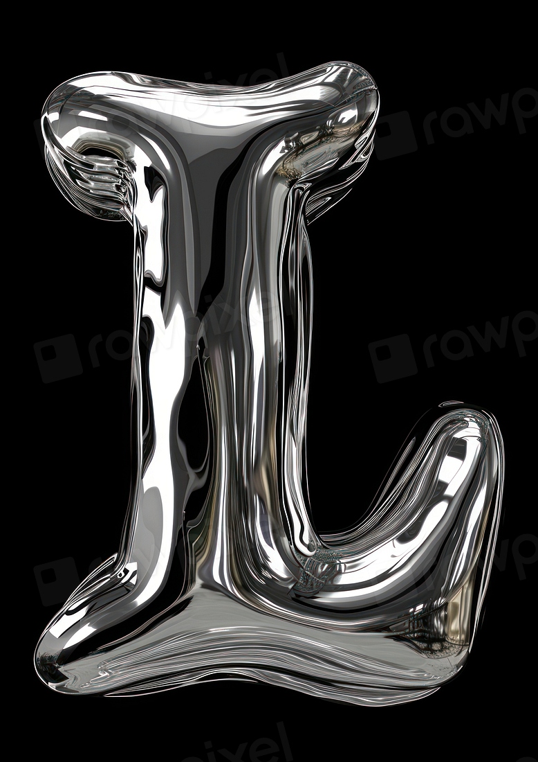 Alphabet L letter silver monochrome | Free Photo Illustration - rawpixel