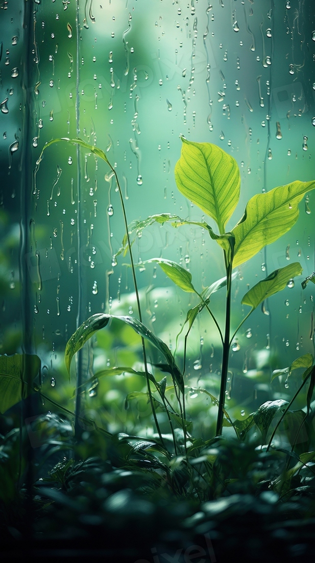 rain scene plant outdoors nature | Free Photo - rawpixel