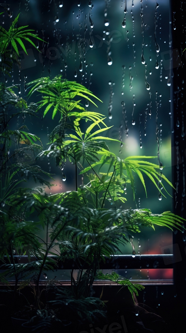 rain scene plant nature night | Premium Photo - rawpixel