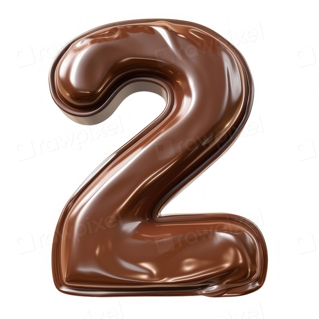 Number 2 chocolate text dessert | Free Photo Illustration - rawpixel