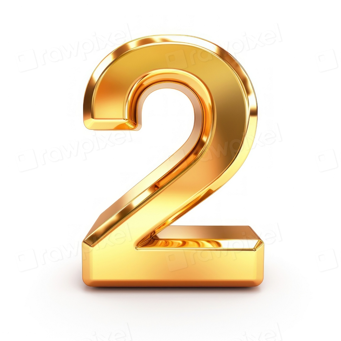 Number 2 number gold font | Free Photo Illustration - rawpixel