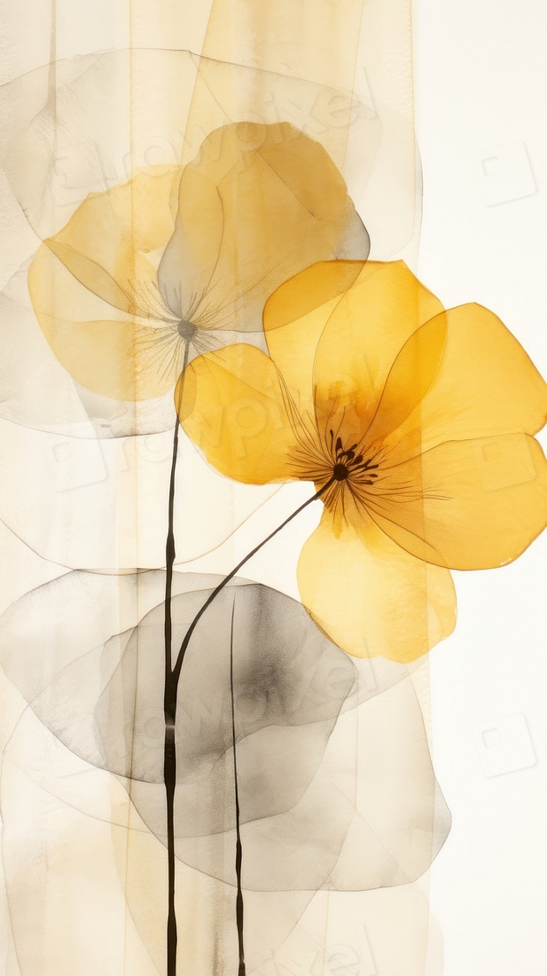 Yellow flower abstract petal plant. | Premium Photo Illustration - rawpixel