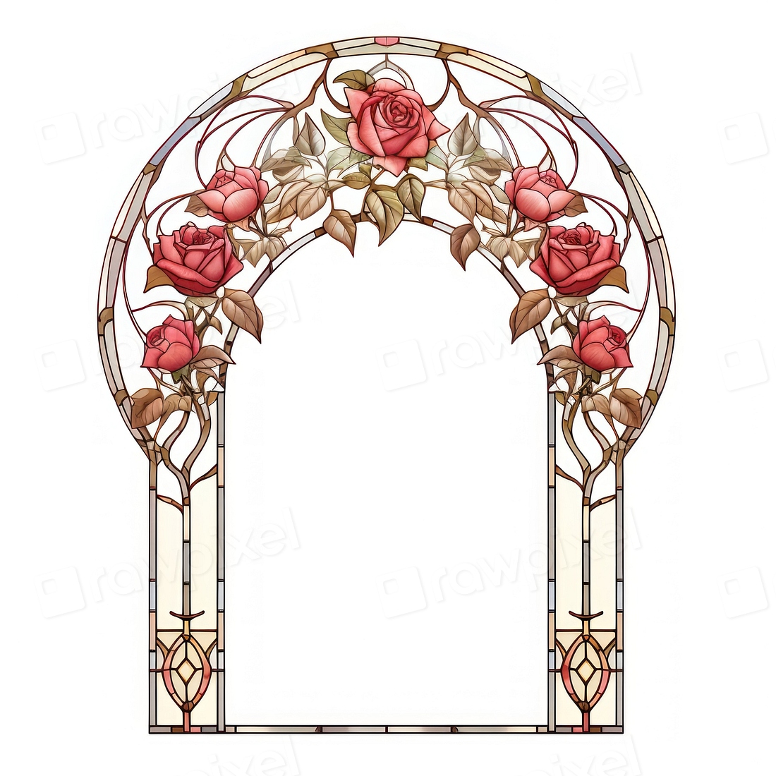 Arch decorative rose architecture art | Premium Photo Illustration ...
