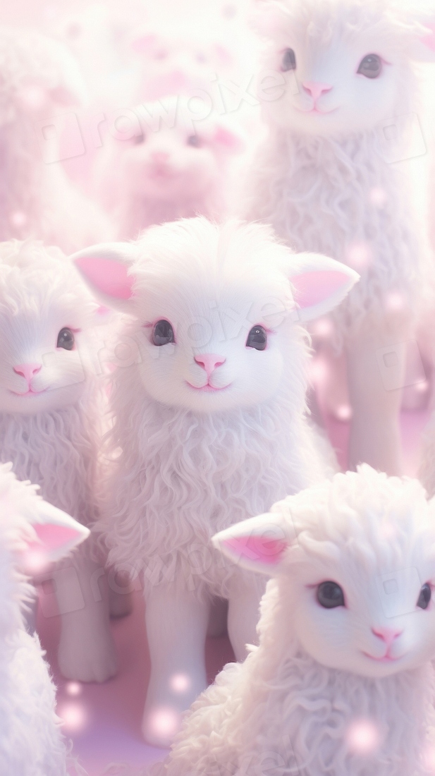Fluffy pastel goat livestock mammal | Free Photo Illustration - rawpixel