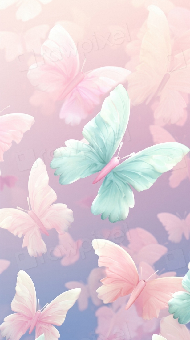 Fluffy pastel moth outdoors pattern | Free Photo Illustration - rawpixel