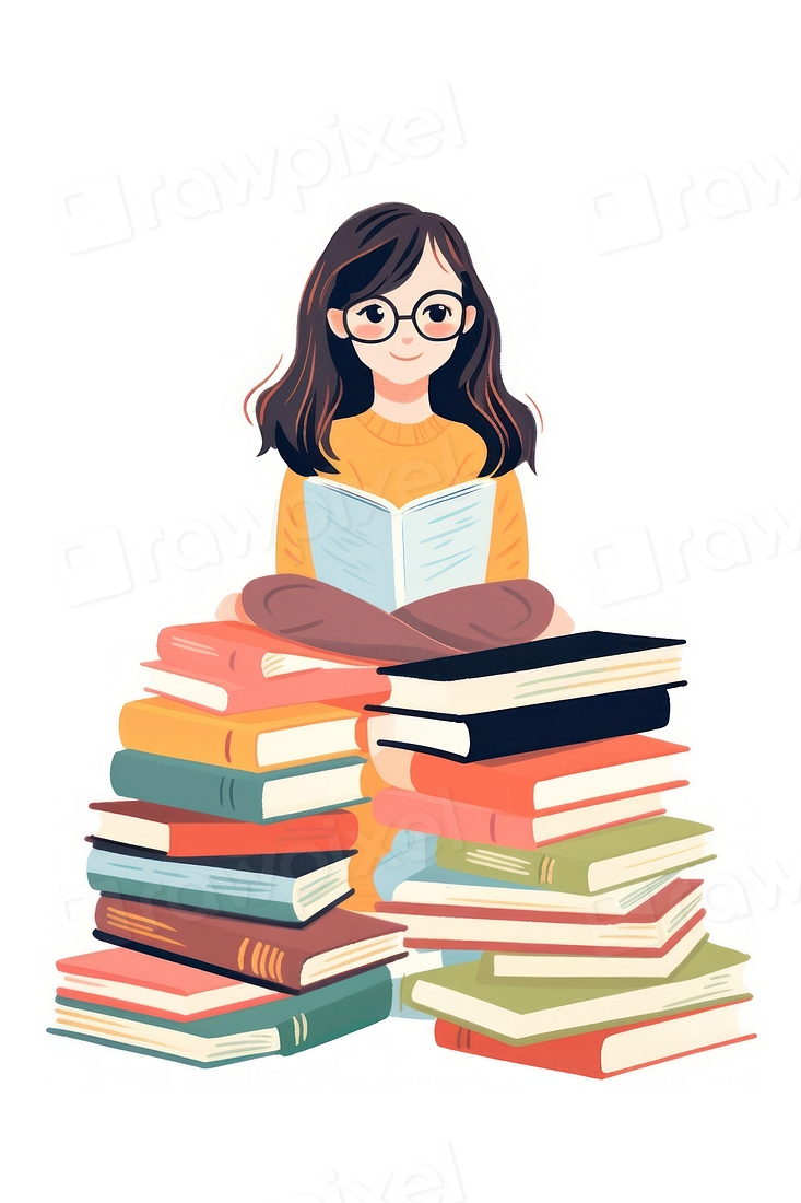 Student reading book publication. | Premium Photo Illustration - rawpixel