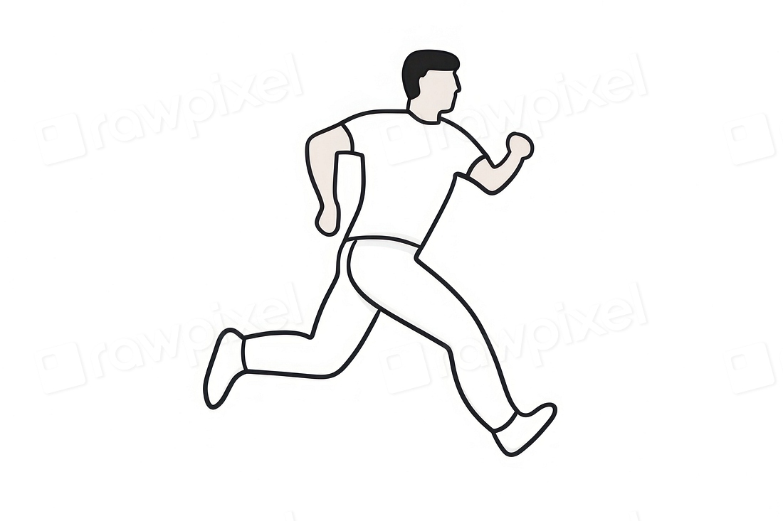 Man running drawing cartoon sketch. | Free Photo Illustration - rawpixel
