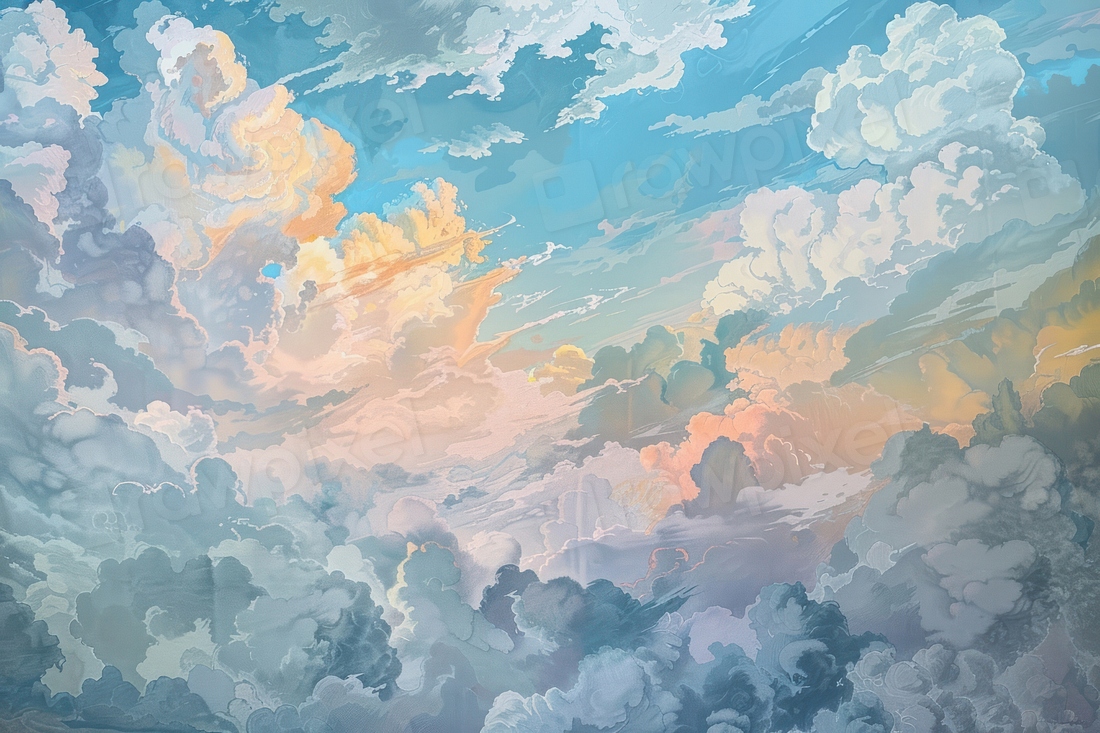 Sky painting outdoors nature. | Premium Photo Illustration - rawpixel