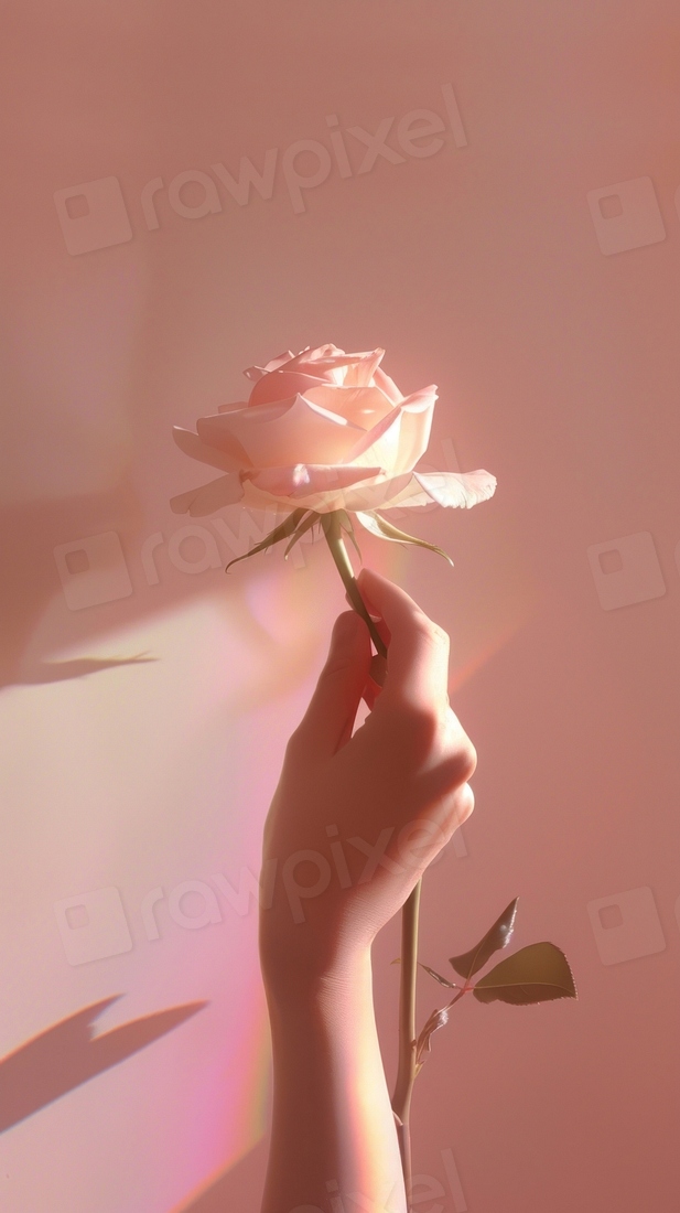 Hand holding rose flower finger | Free Photo - rawpixel