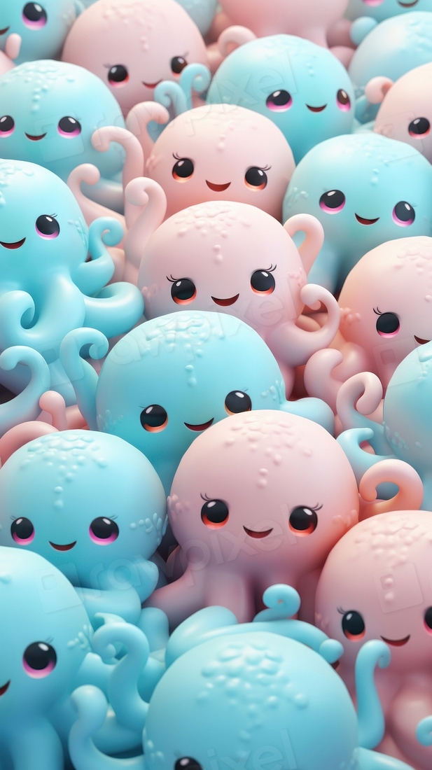 Octopus cartoon cute toy. | Free Photo Illustration - rawpixel