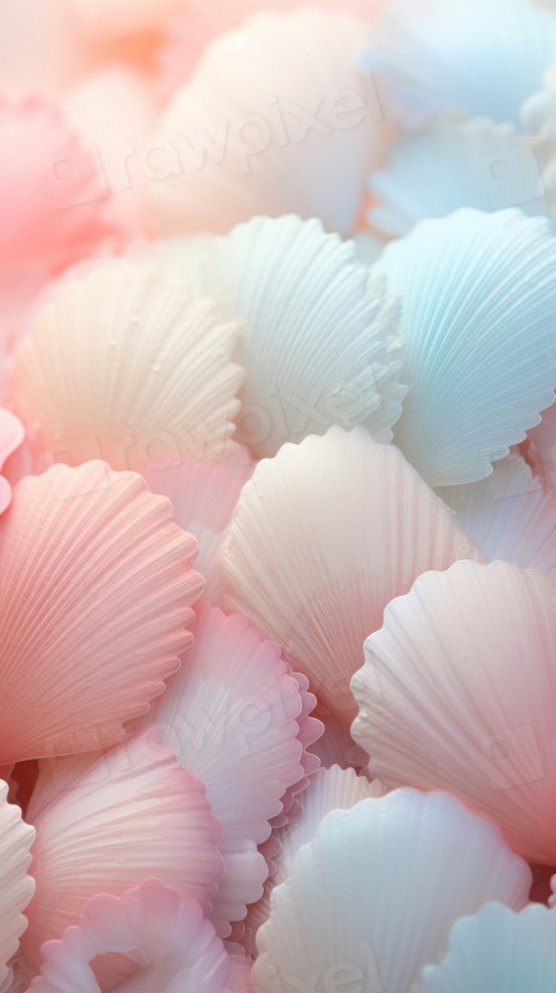 Fluffy pastel sea shell petal | Free Photo Illustration - rawpixel
