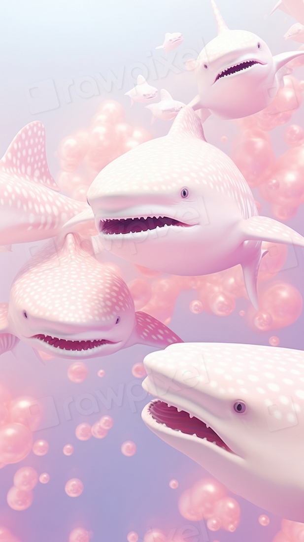 Fluffy pastel whale shark animal | Free Photo Illustration - rawpixel