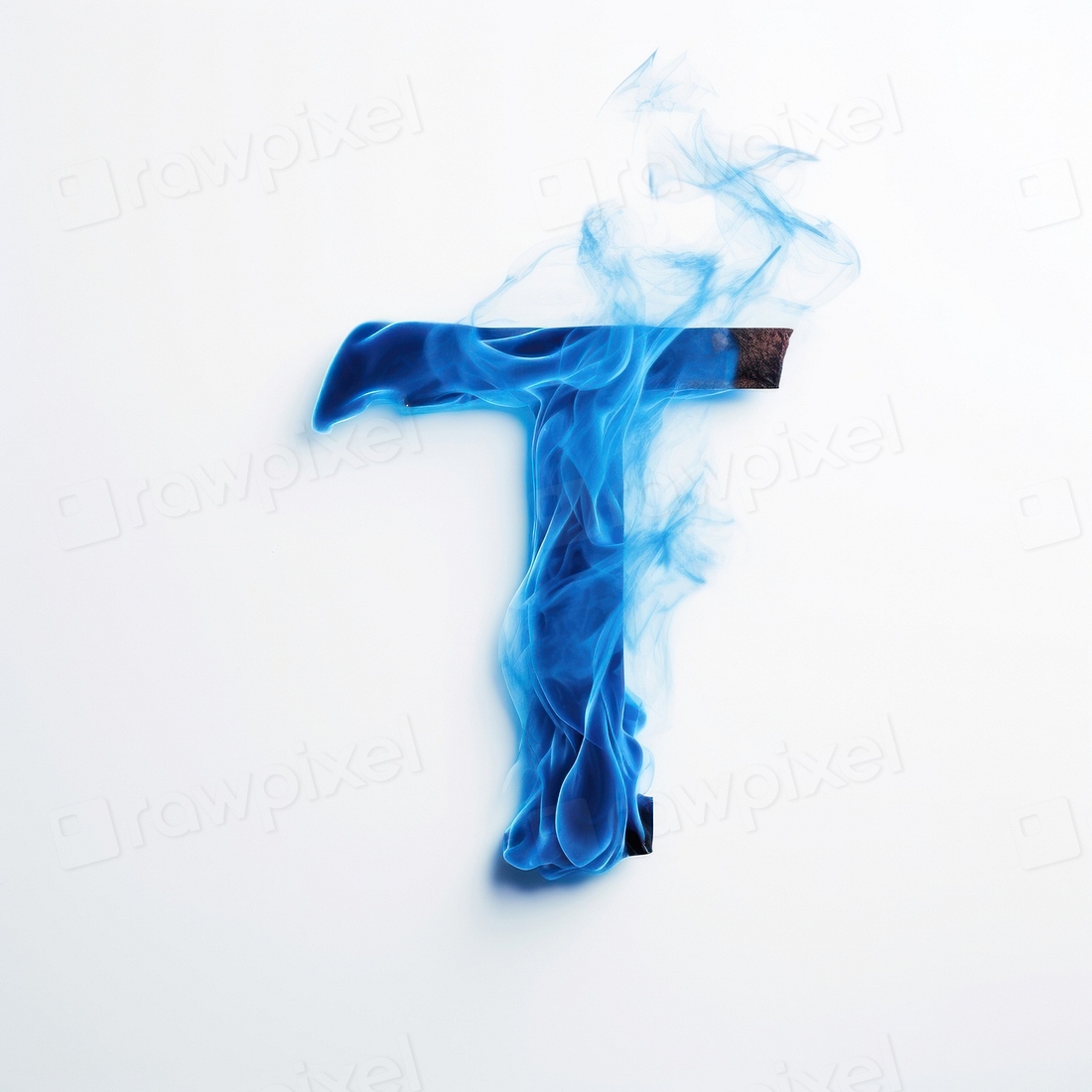 Blue flame letter T symbol | Free Photo Illustration - rawpixel
