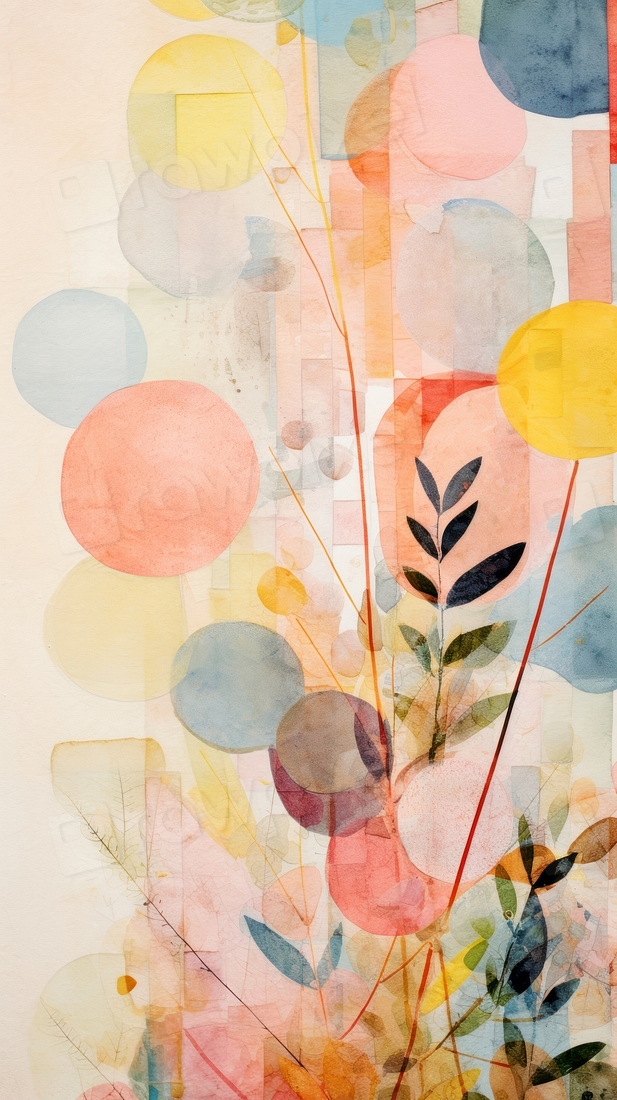 Botanical garden abstract painting pattern. | Premium Photo ...