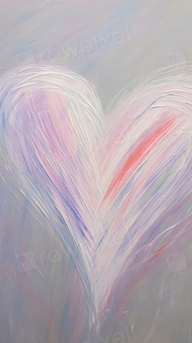 Rainbow heart acrylic paint backgrounds | Free Photo Illustration ...