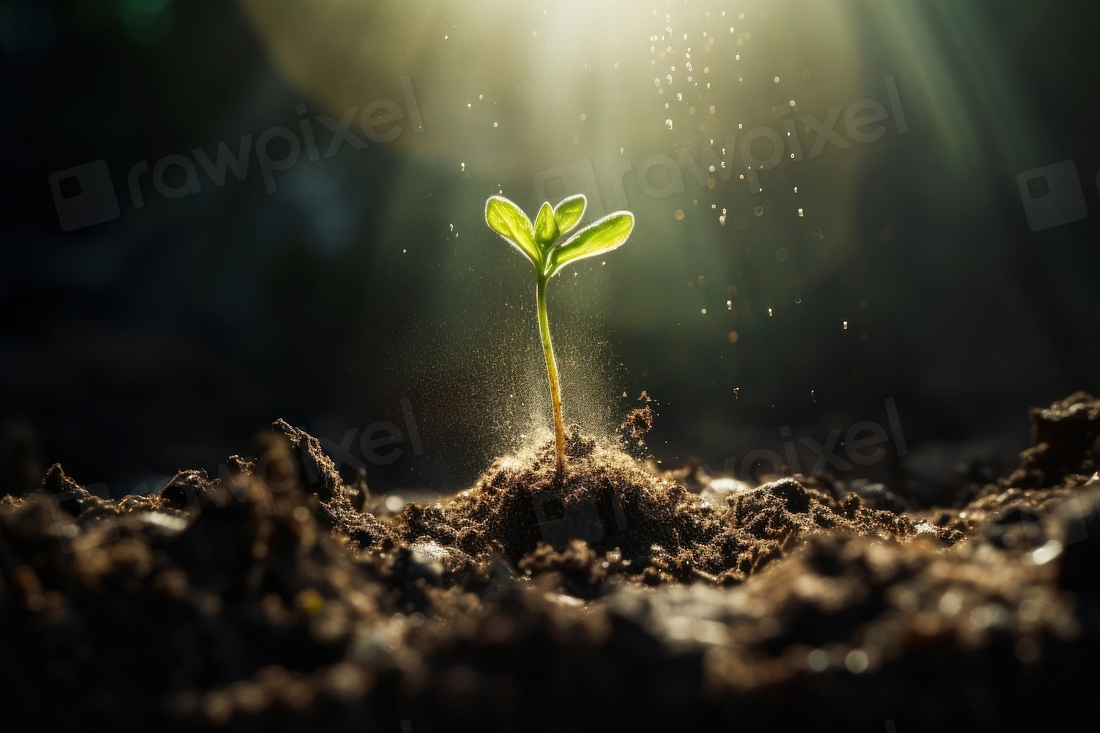 small sprout is growing ground | Premium Photo - rawpixel