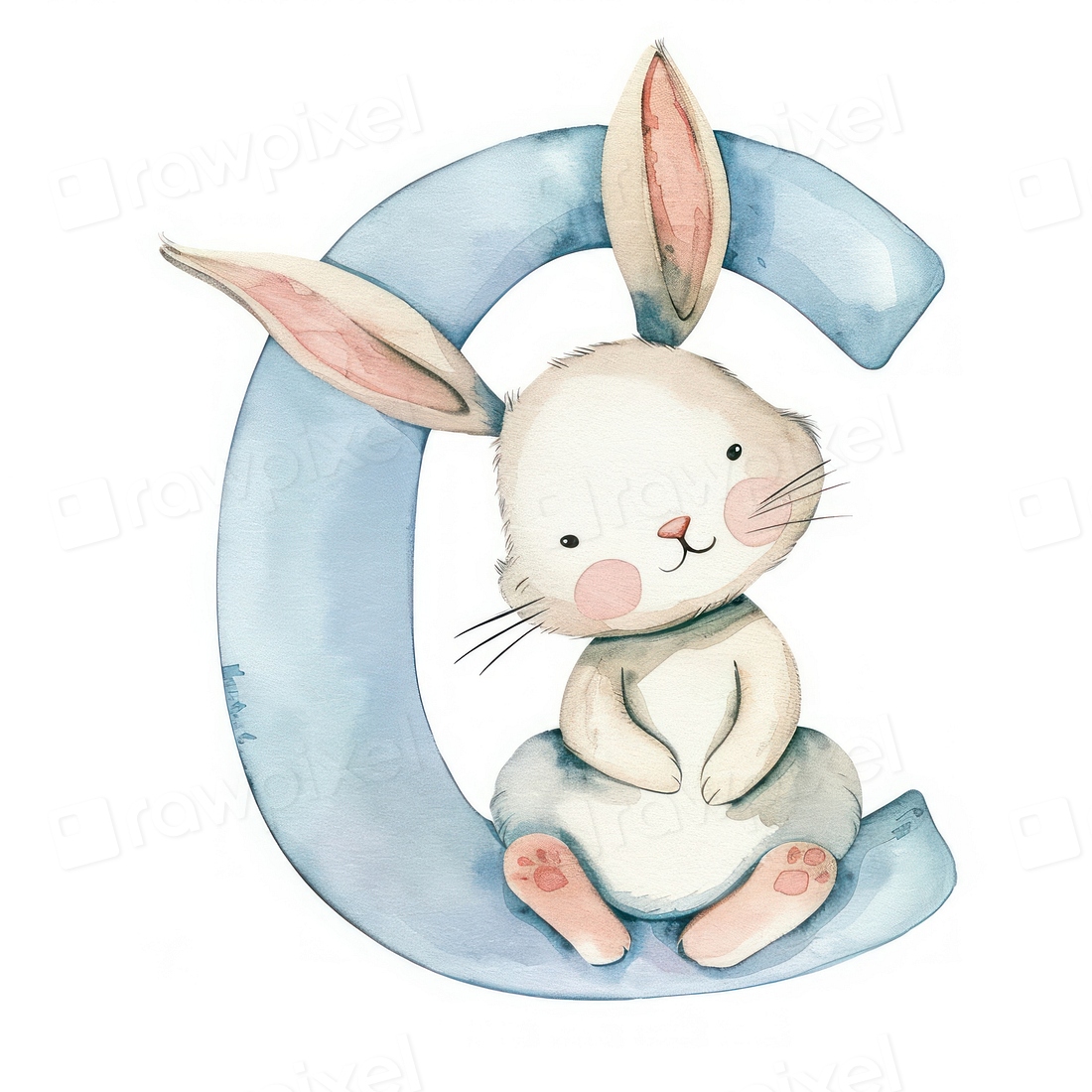 Bunny alphabet C mammal rabbit | Premium Photo Illustration - rawpixel