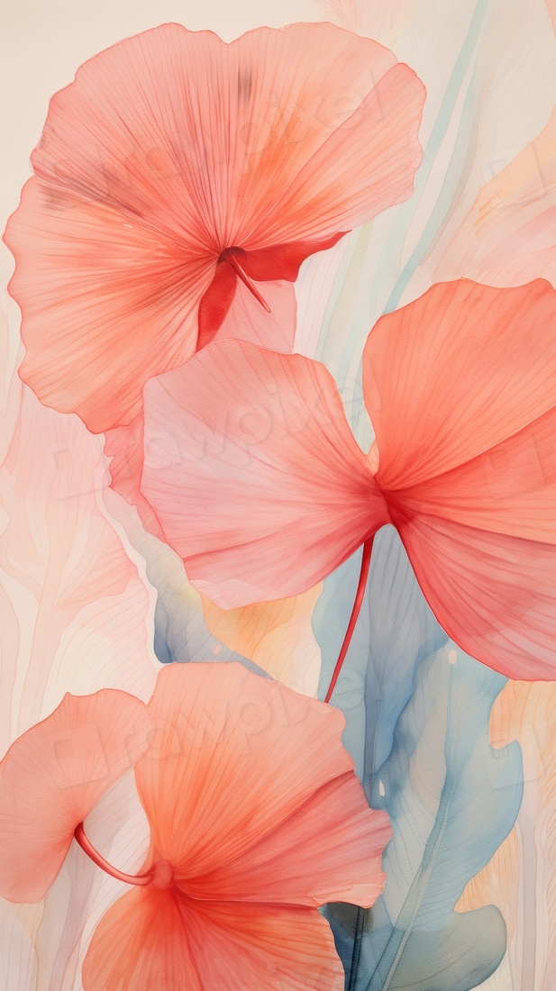 Tropical flowers abstract petal plant. | Free Photo Illustration - rawpixel