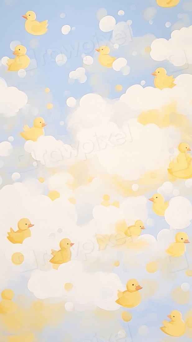 Cute duck wallpaper bird backgrounds | Free Photo Illustration - rawpixel