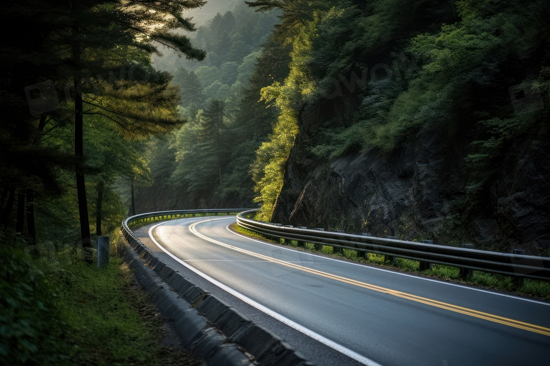 Mountain Highway Trees highway outdoors | Free Photo - rawpixel