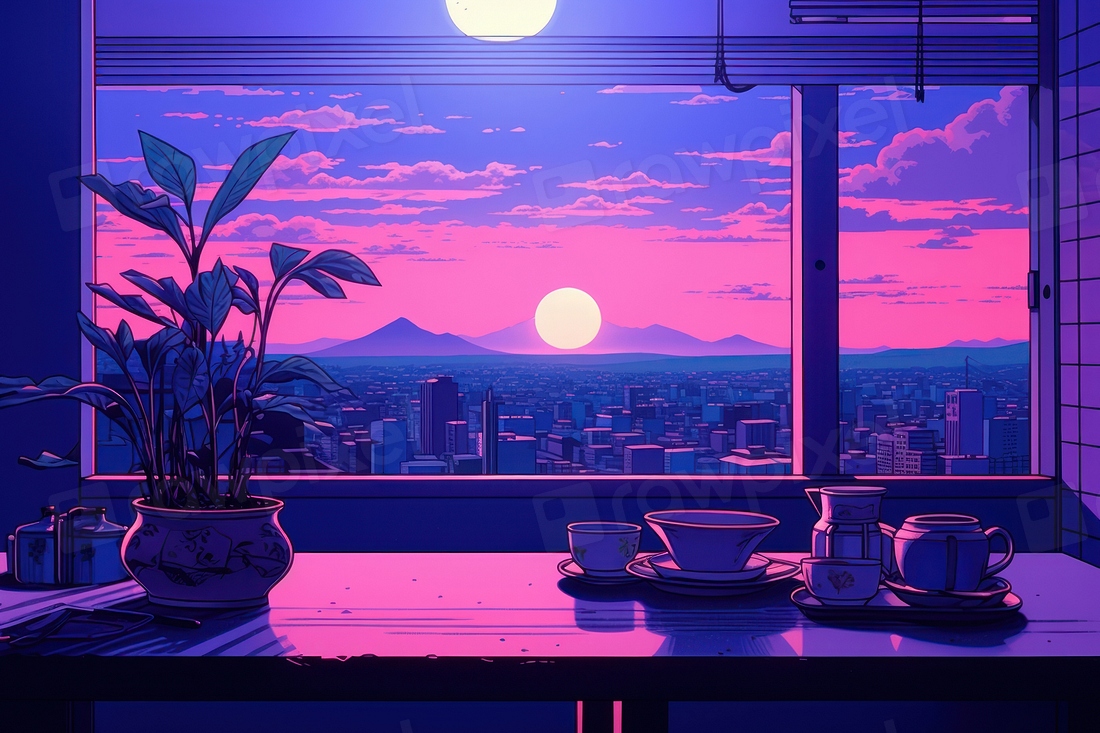 japanese nabe architecture building purple. | Premium Photo Illustration - rawpixel