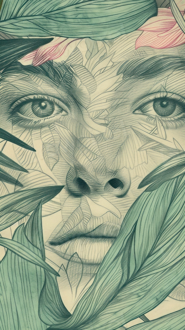 Wallpaper Woman drawing sketch backgrounds. | Premium Photo ...