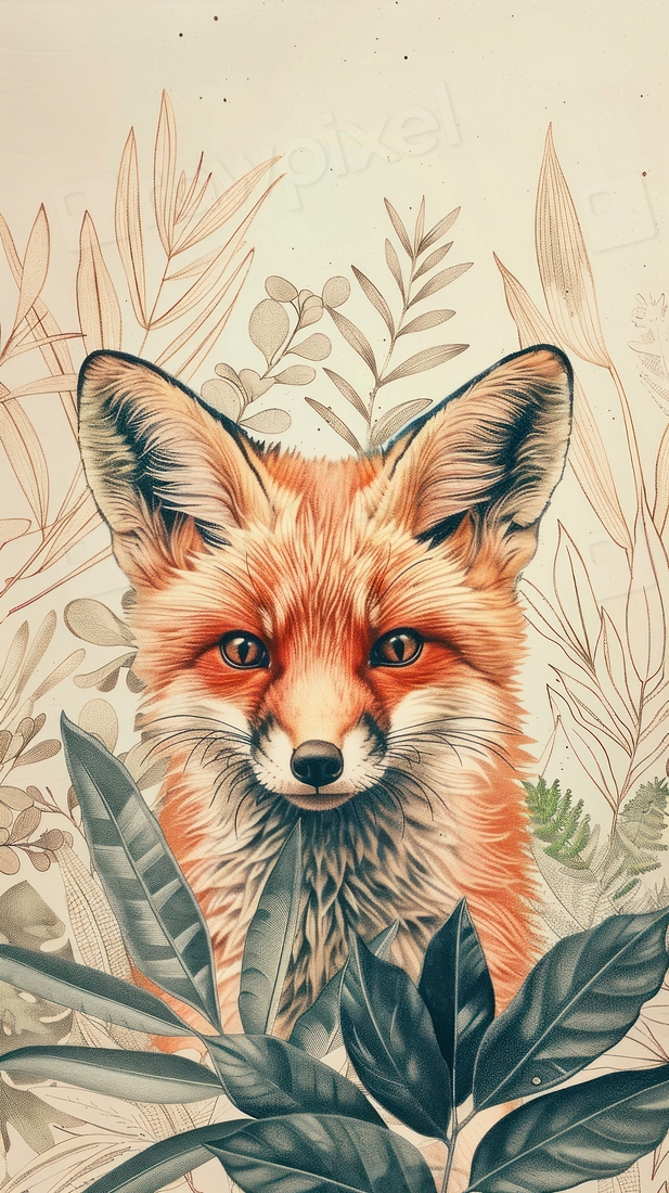 Wallpaper Fox drawing sketch fox. | Premium Photo Illustration - rawpixel