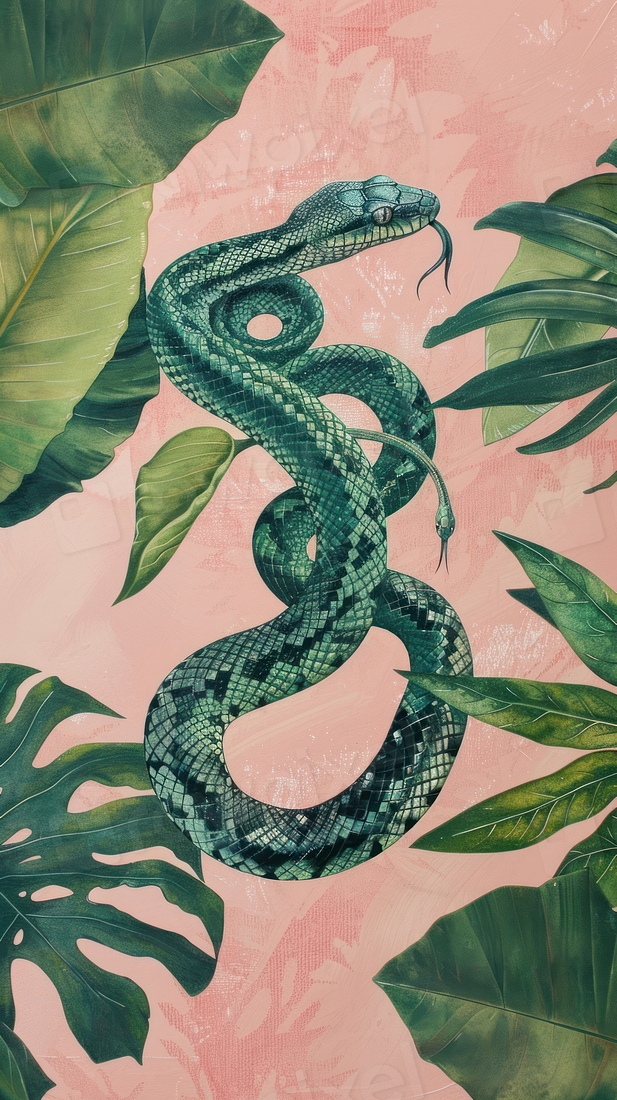 Wallpaper Snake snake reptile outdoors. | Premium Photo Illustration ...