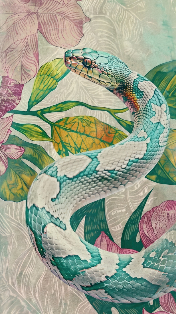 Wallpaper Snake snake backgrounds reptile. | Premium Photo Illustration ...