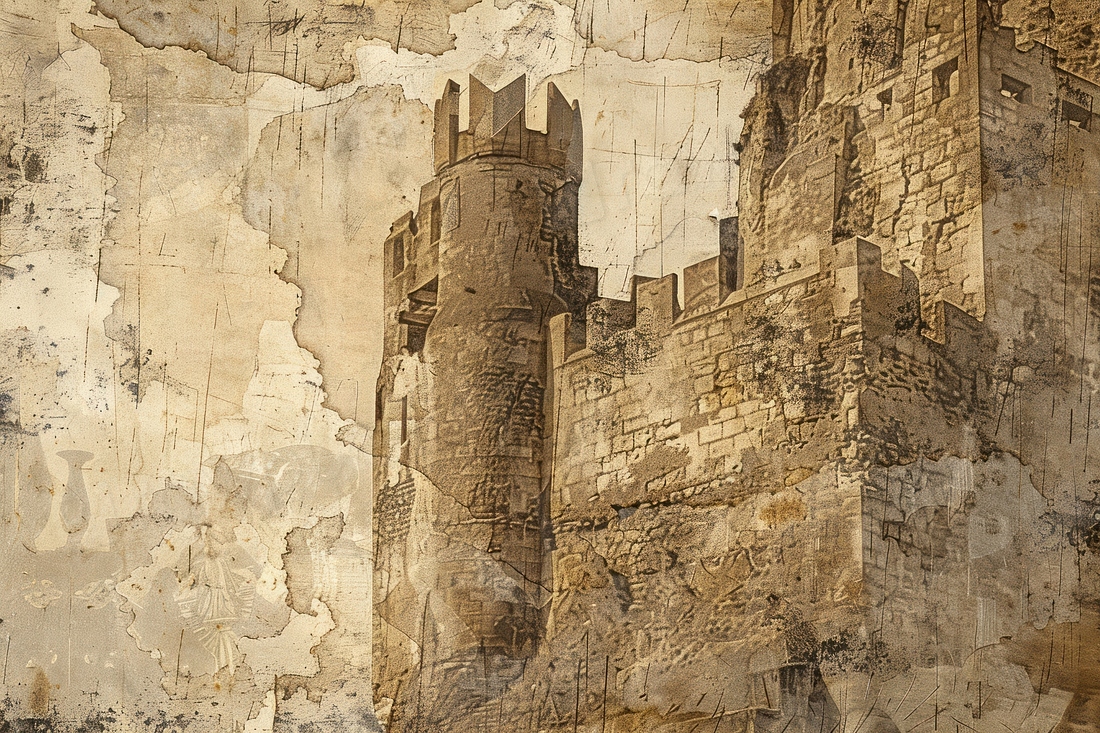 Castle etching castle art architecture. | Free Photo Illustration ...