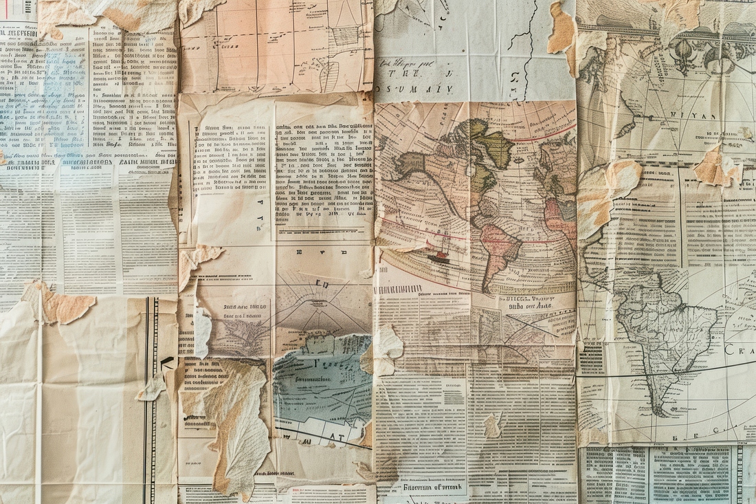 Old nautical map ephemera border | Free Photo Illustration - rawpixel