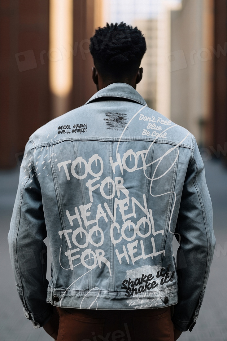 Men's denim jacket mockup psd | Premium PSD Mockup - rawpixel