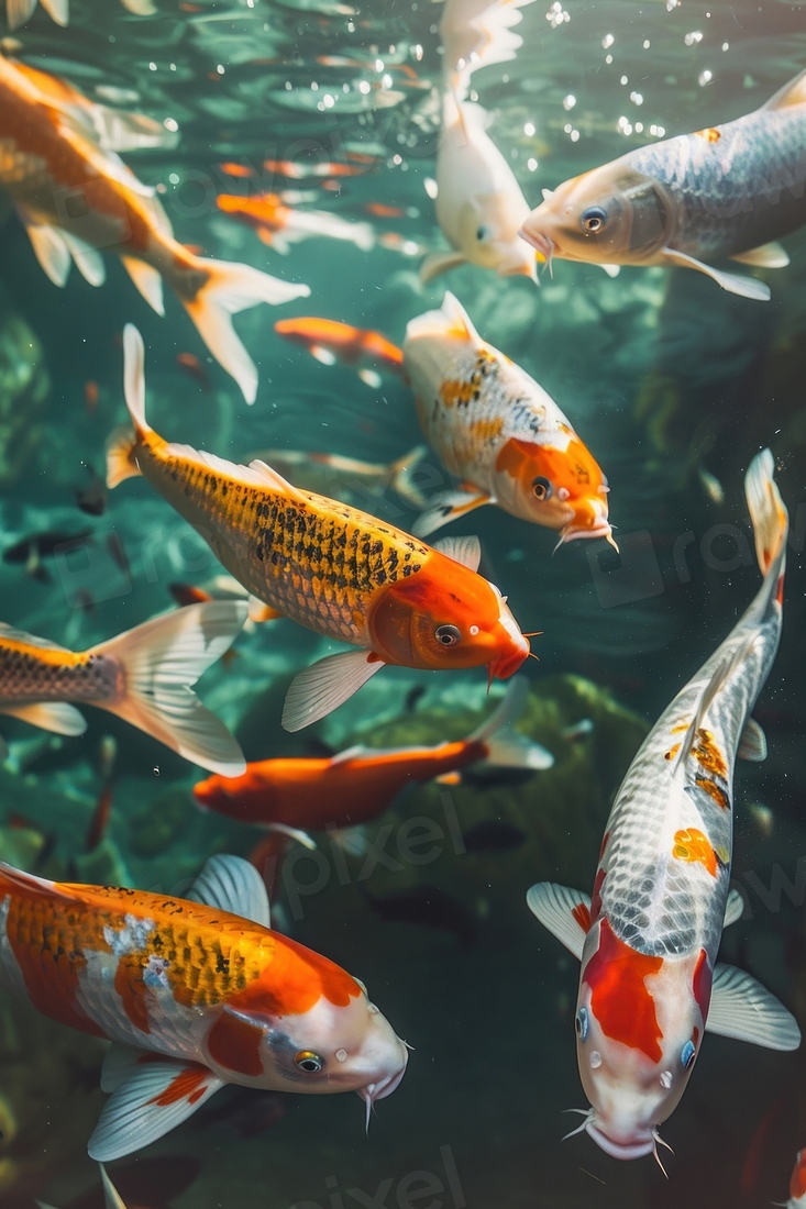 Koi fish underwater aquatic animal | Premium Photo - rawpixel