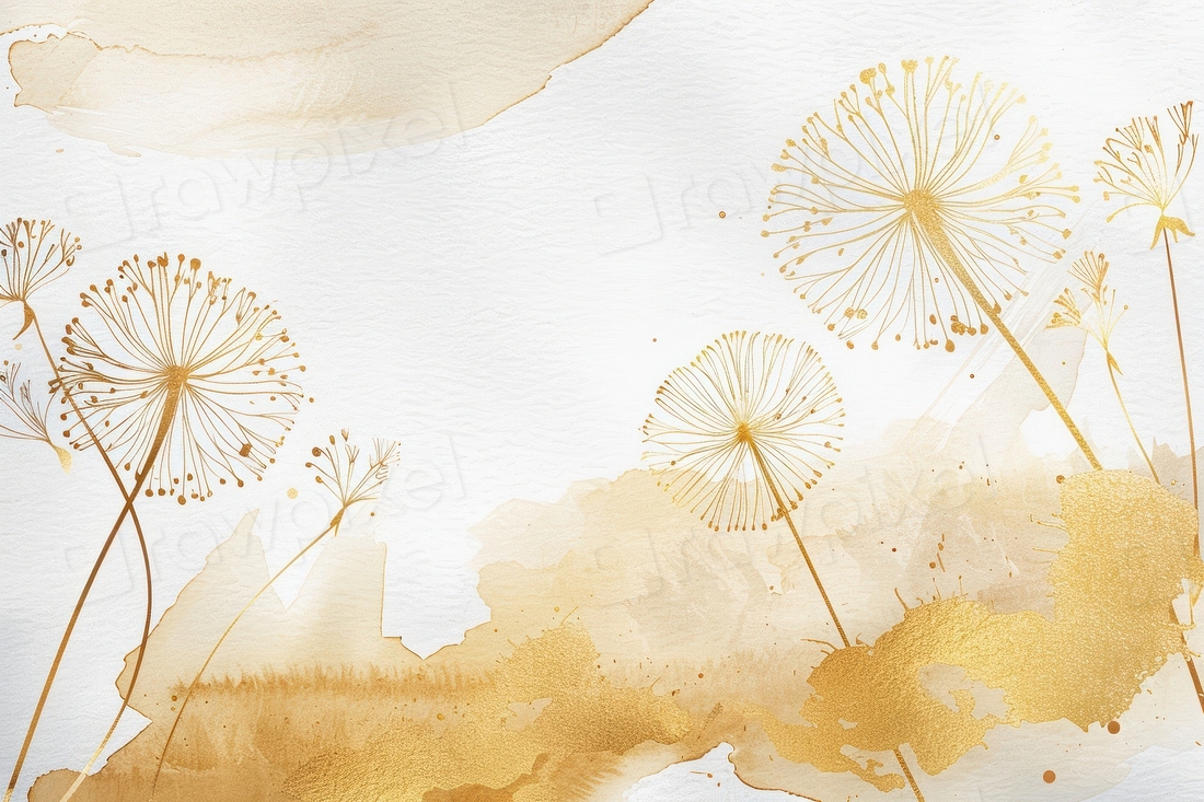 Dandelion border frame painting blossom | Free Photo Illustration ...