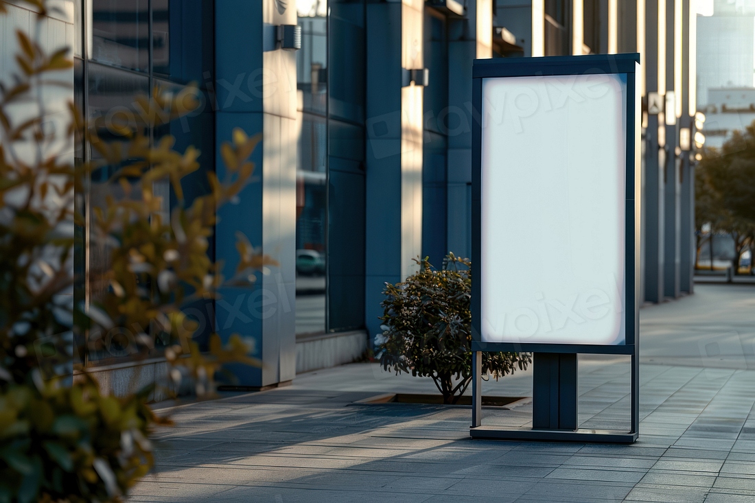 Banner stand advertising sign outdoors | Premium Photo - rawpixel