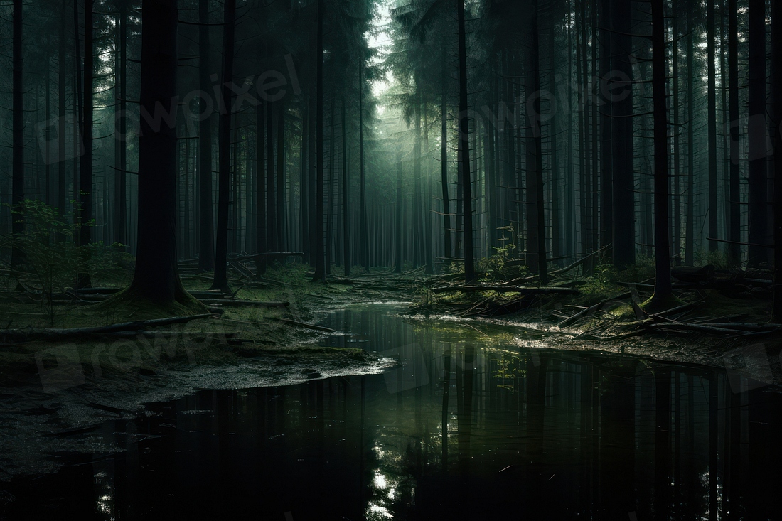 Deep pine forest background landscape | Free Photo - rawpixel