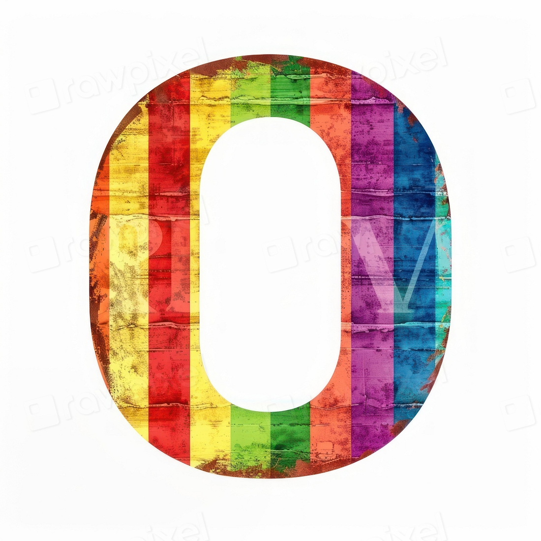 Rainbow alphabet O pattern number | Premium Photo Illustration - rawpixel