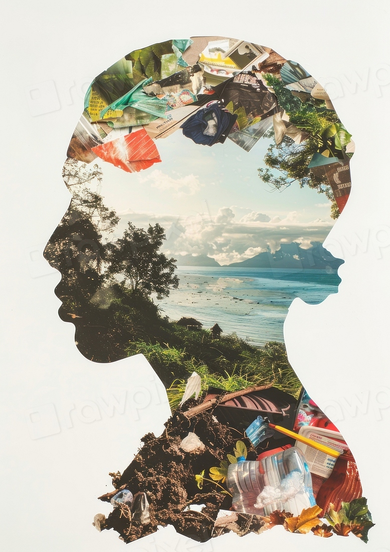Pollution collage garbage accessories. | Free Photo Illustration - rawpixel